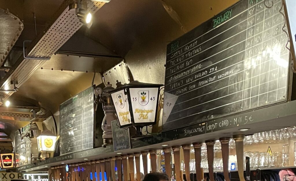 Menu Taphouse - Delirium Village Brussels